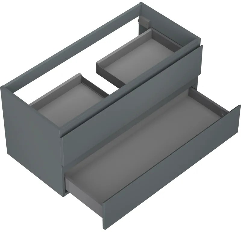 Mexen Orio, koupelnová skříňka 100 cm, 2 zásuvky, grafitová matná, 91A10-10047-2-BFF66