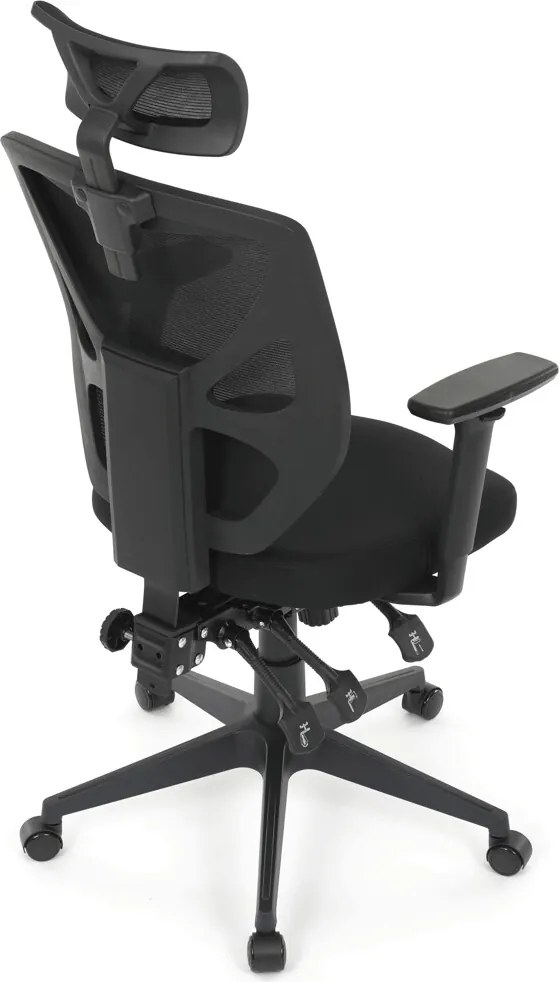 Ergonomická kancelářská židle EVRON - černá síťovina