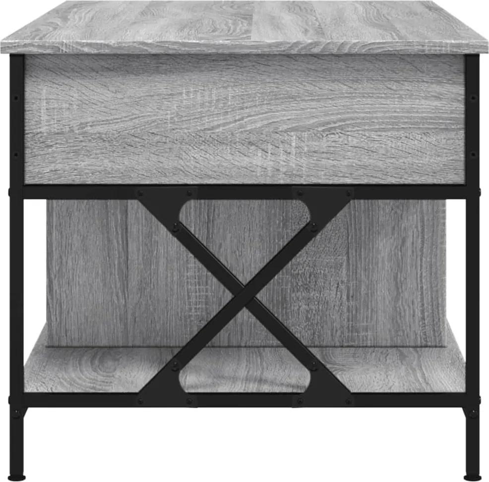vidaXL Konferenční stolek 100 x 55 x 50 cm kompozit a kov [845339] Barva: Černá