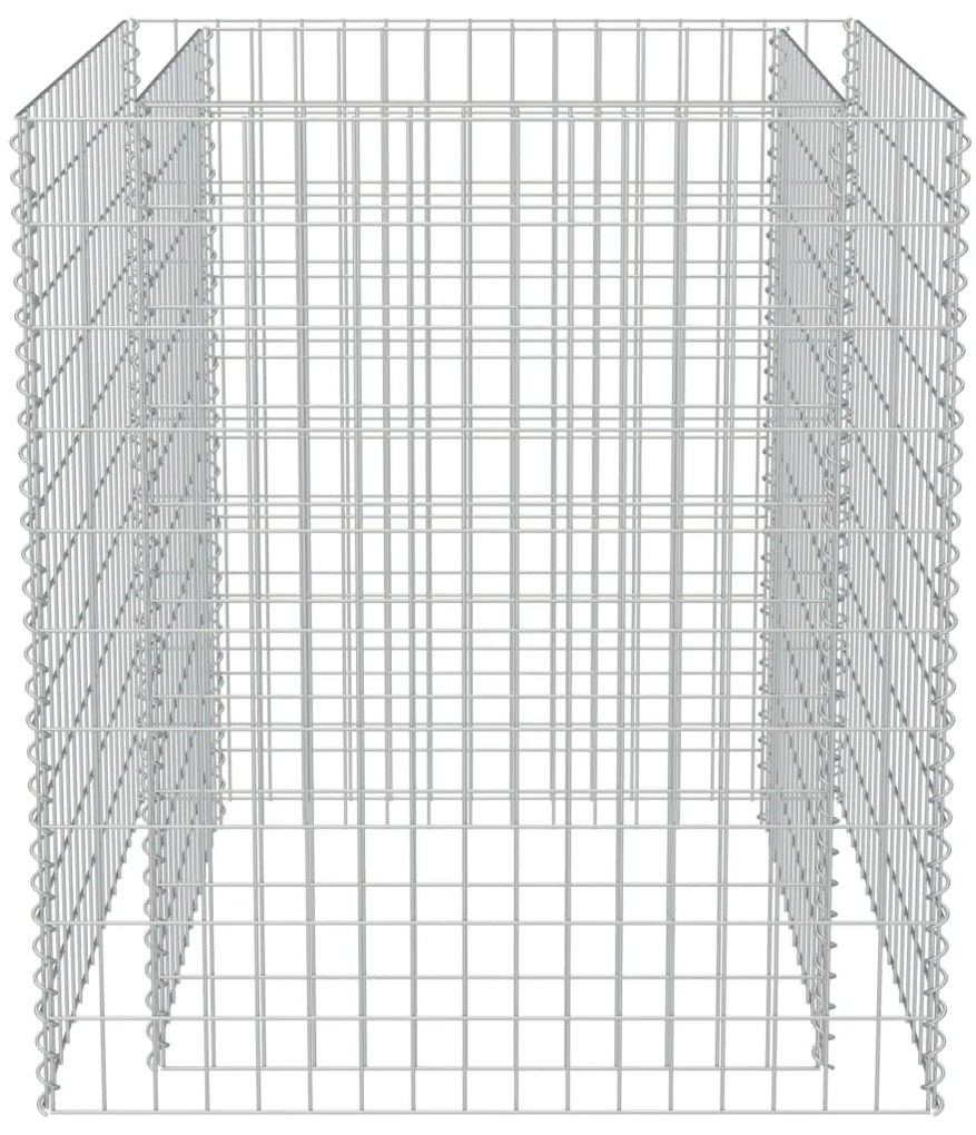 vidaXL Marketos Gabionový vyvýšený záhon pozinkovaná ocel 90 x 90 x 100 cm