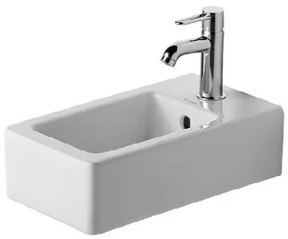 Duravit Vero - Umývátko 45x25 cm, s 1 otvorem pro baterii, s WonderGliss, bílá 07022500001