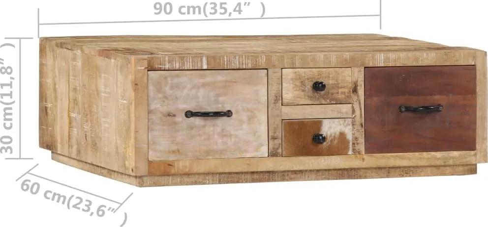vidaXL Konferenční stolek 90 x 60 x 30 cm masivní mangovníkové dřevo [249863]