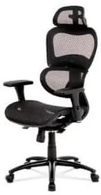 Autronic Kancelářská židle Kancelářská židle, synchronní mech., černá MESH, kovový kříž (KA-A188 BK)