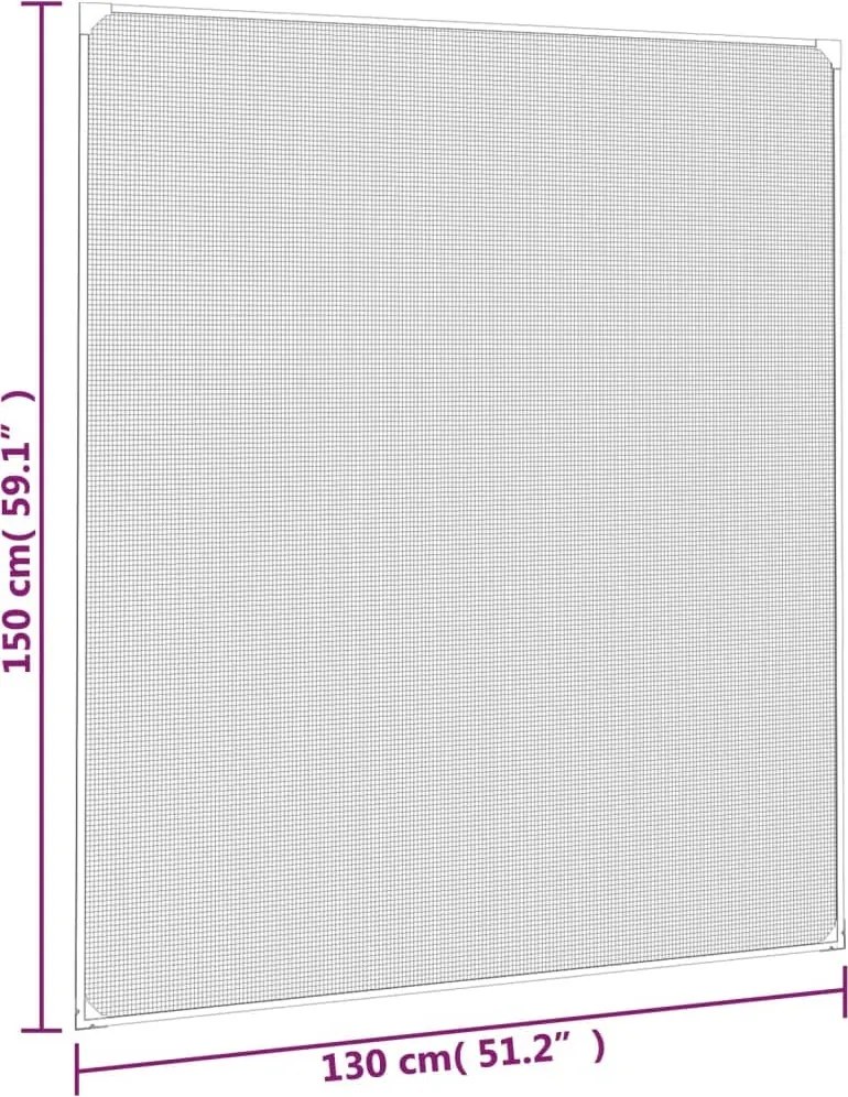 vidaXL Magnetická okenní síť proti hmyzu 130 x 150 cm [153855] Barva: Bílá