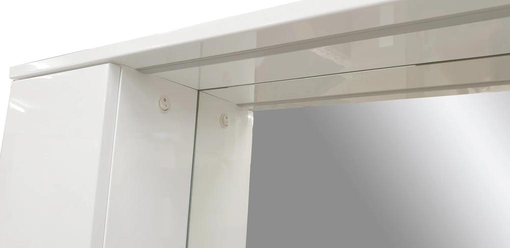 Armatura Zrcadlová skříňka s LED STRIP osvětlením 80 - LEVÁ,    1695-202-780 SELLA SILVER 80 L