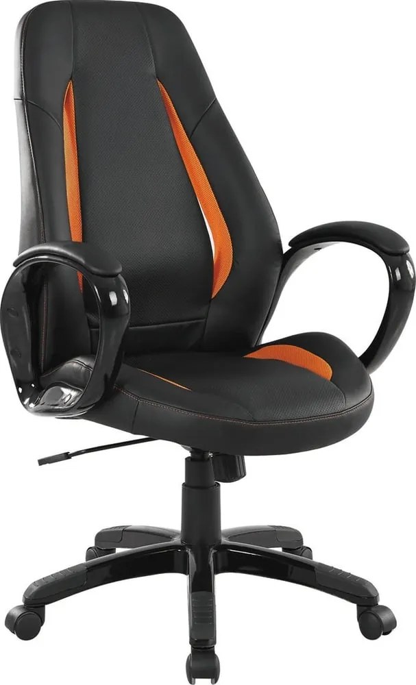 Halmar Kancelářská židle TIGER, černá/oranžová