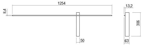 Redo 01-2201 - LED Nástěnné svítidlo TANGENT LED/14W/230V 3000K černá