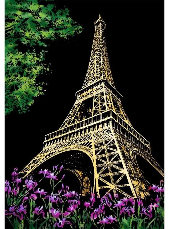 NO-1006241 DR Vyškrabávací obrázok - Eiffelová veža - Paris