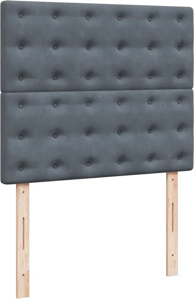 Box spring postel s matrací tmavě šedý 120x190 cm samet 3293171