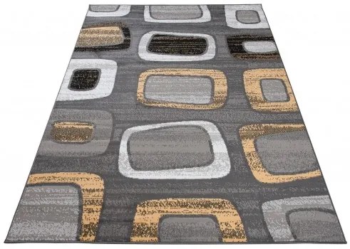 Kusový koberec moderní MAYA T965C žlutý šedý Rozměr: 160x220 cm