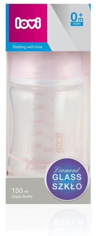 LOVI Lahev skleněná 150ml BABY SHOWER holka