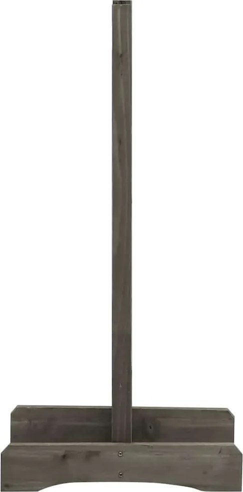 Zahradní trelážový plot šedý 120 x 60 cm masivní jedle 314823