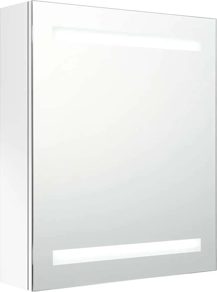 LED koupelnová skříňka se zrcadlem zářivě bílá 50 x 14 x 60 cm 326486