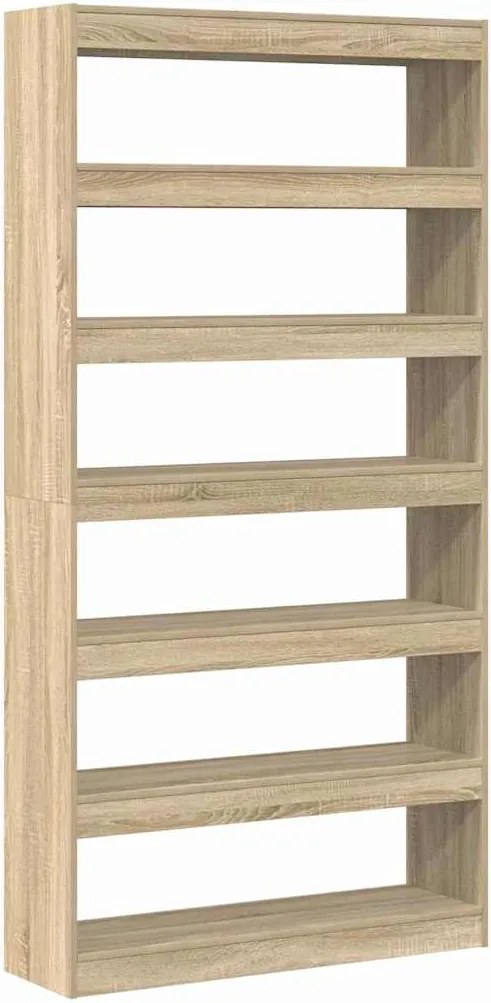 Knihovna 6 úrovní 100 x 30 x 198 cm Kompozitní dřevo Sonoma dub 3333926