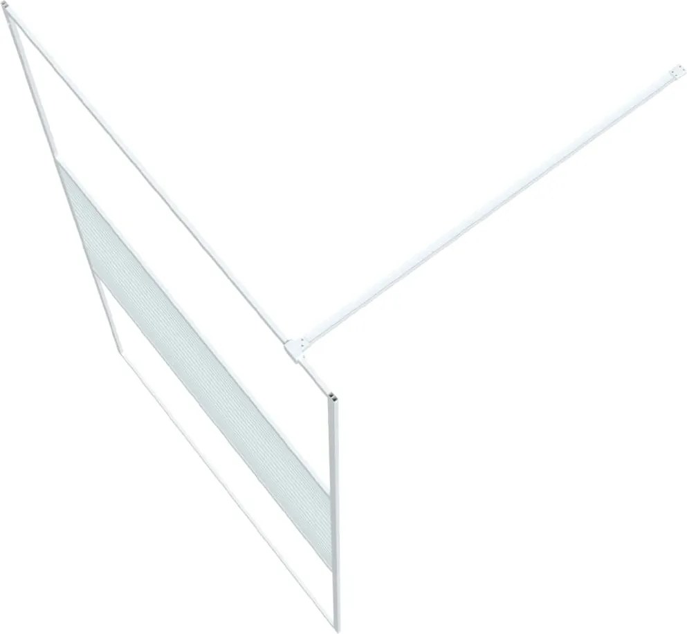 Sprchová zástěna walk-in bílá 115 x 195 cm čiré ESG sklo 152153