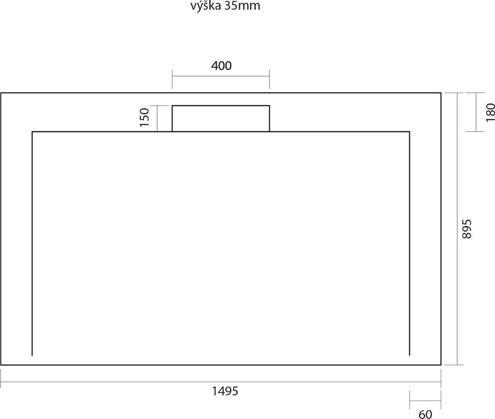 Gelco IRENA 150 x 90 cm HI15090 sprchová vanička