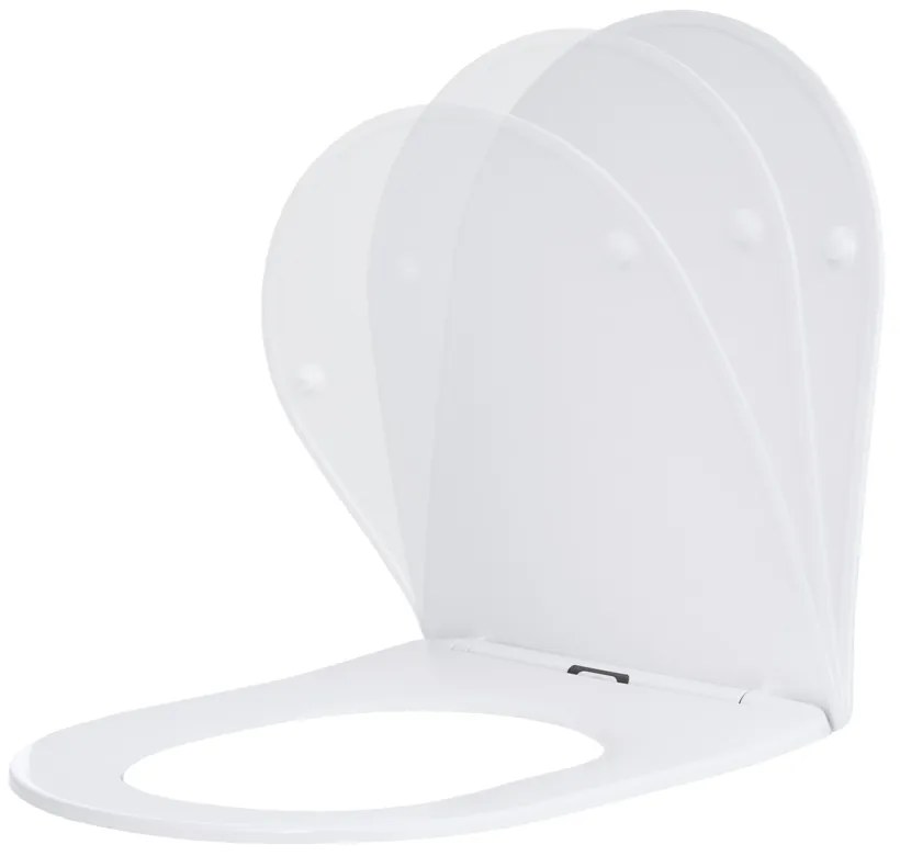 Gamma Magro, toaletní WC sedátko 438x361mm z duroplastu s pomalým zavíráním, bílá, GMA-MAGRO