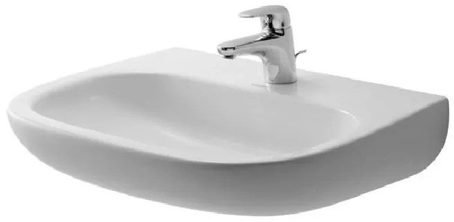 Duravit D-Code - Umyvadlo Med, 550x430 mm, s 1 otvorem pro baterii, alpská bílá 23115500002