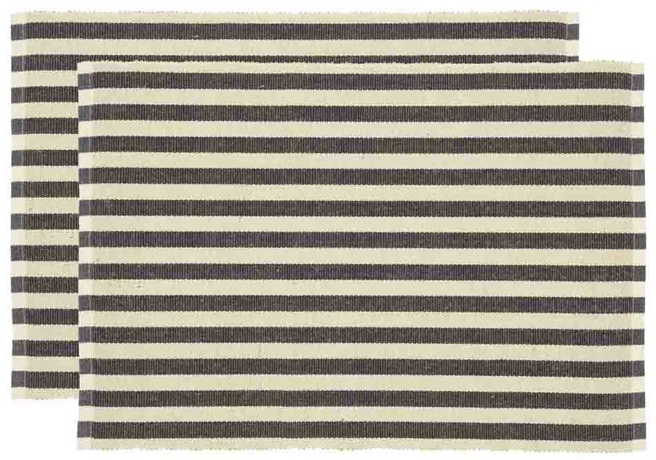 Södahl Bavlněné prostírání (sada 2 ks) 33x48 Statement Stripe Ash