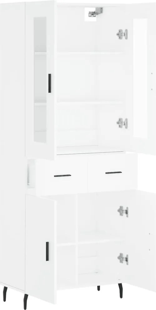 Skříň highboard bílá 69,5 x 34 x 180 cm kompozitní dřevo 3198545