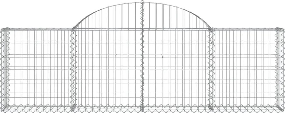 Klenuté gabionové koše 6 ks 200x30x60/80 cm pozinkované železo 3146072