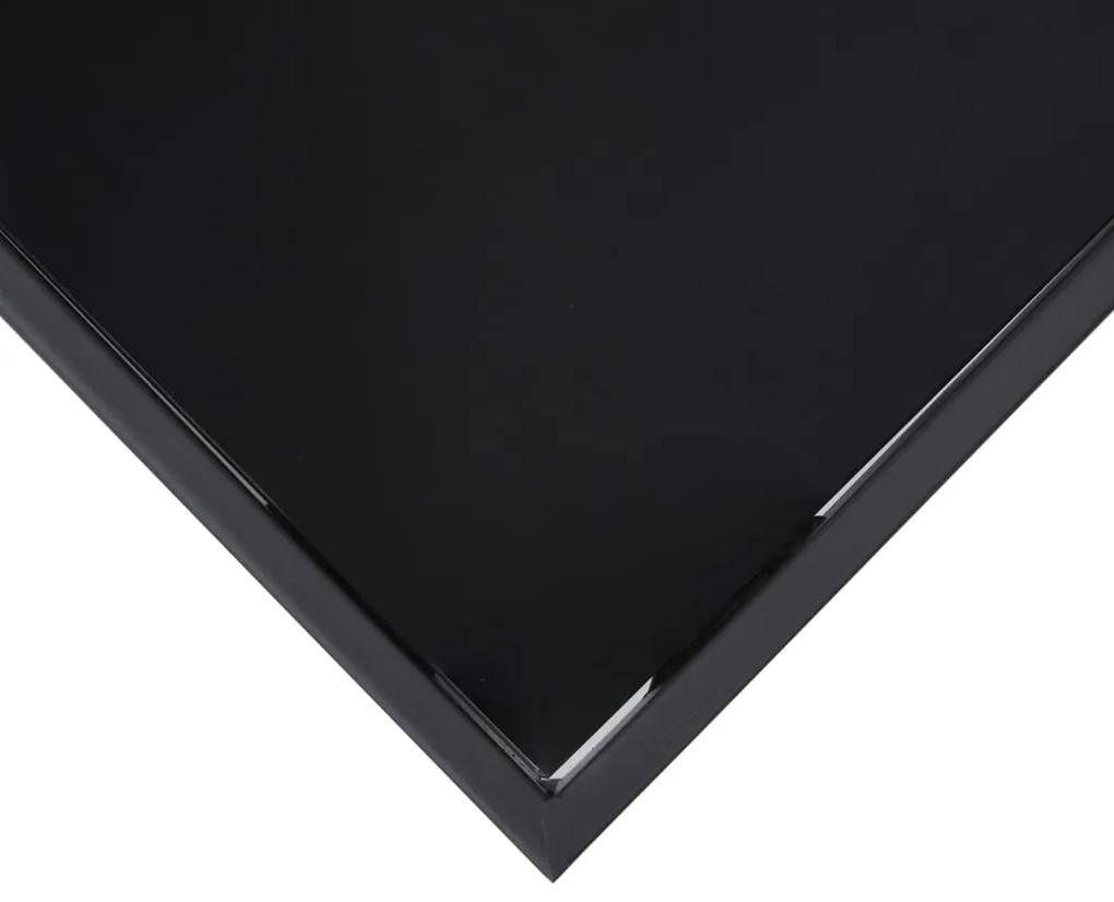 Zahradní barový stůl Budock - 60x60x110 cm - tvrzené sklo | černý