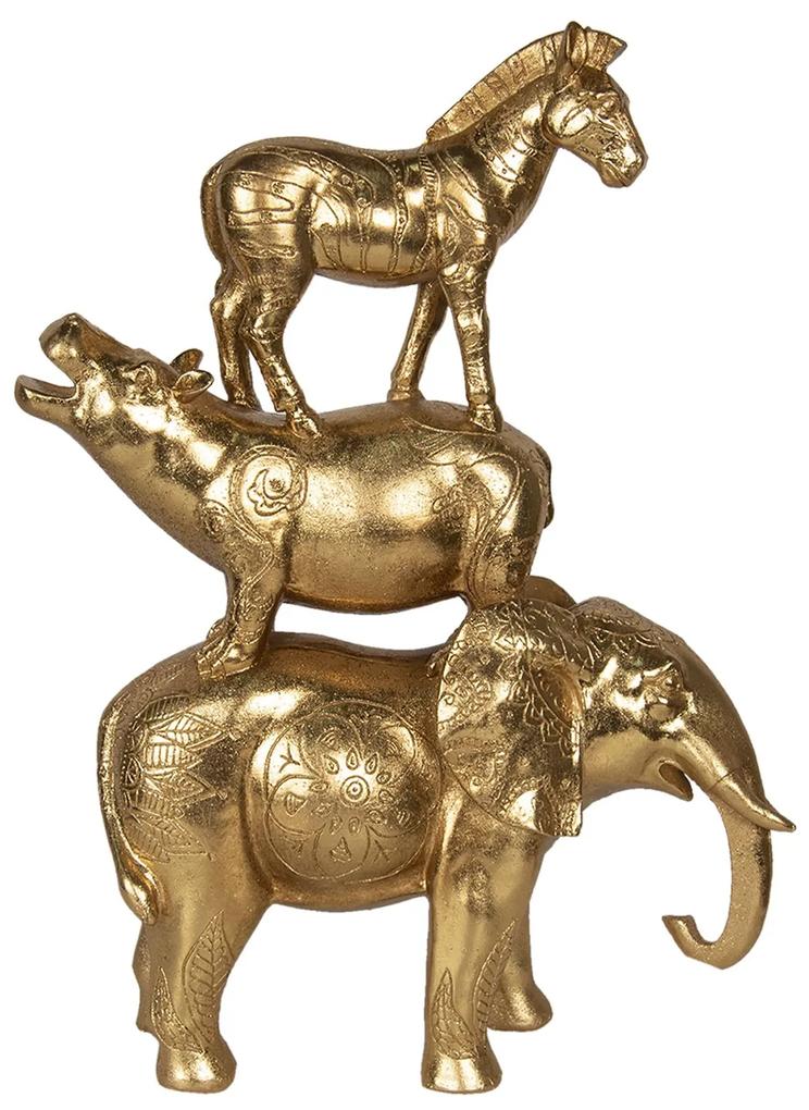 Zlatá dekorace zvířat - 30*12*40 cm