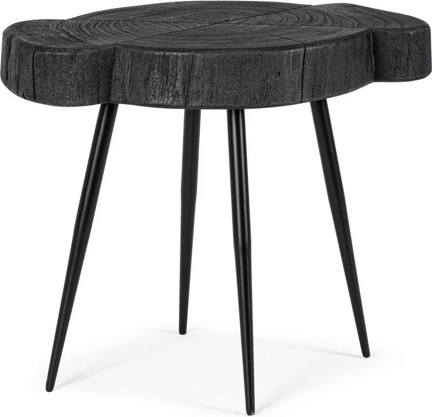 Černý konferenční stolek s deskou z akácie 35x45 cm Zakia – Bizzotto