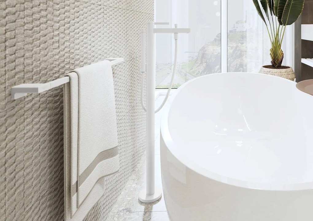 Hansgrohe AddStoris, držák na ručník, matná bílá, HAN-41747700