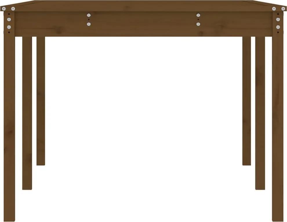 vidaXL Zahradní stůl šedý 203,5 x 100 x 76 cm masivní borové dřevo [823986] Barva: Medově hnědá borovice