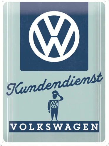 Postershop Plechová cedule - Volkswagen (Kundendienst) 40x30 cm