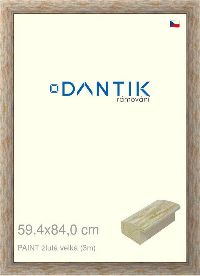 DANTIK rámeček 59,4x84 | PAINT žlutá velká (Plexi Čiré)