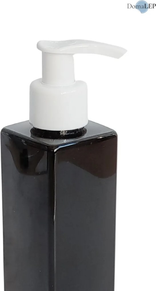 Dávkovač na mýdlo 250 ml černý s bílou pumpičkou LUNA