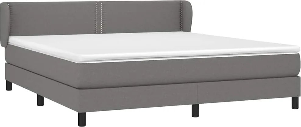 Box spring postel s matrací tmavě šedá 180x200 cm textil 3126182