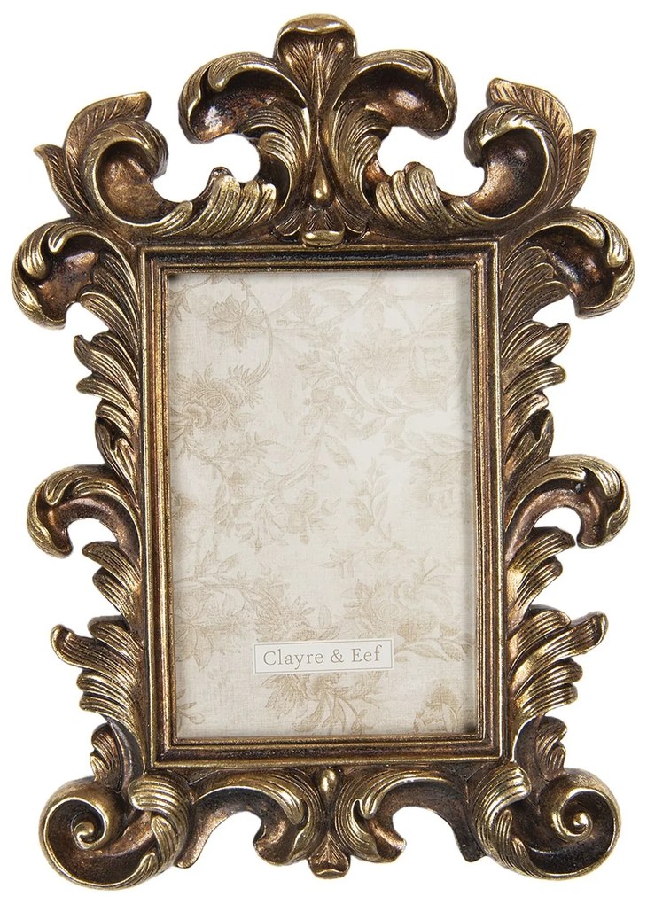 Antik zlatý fotorámeček s ornamenty - 18*2*27 cm / 10*15 cm