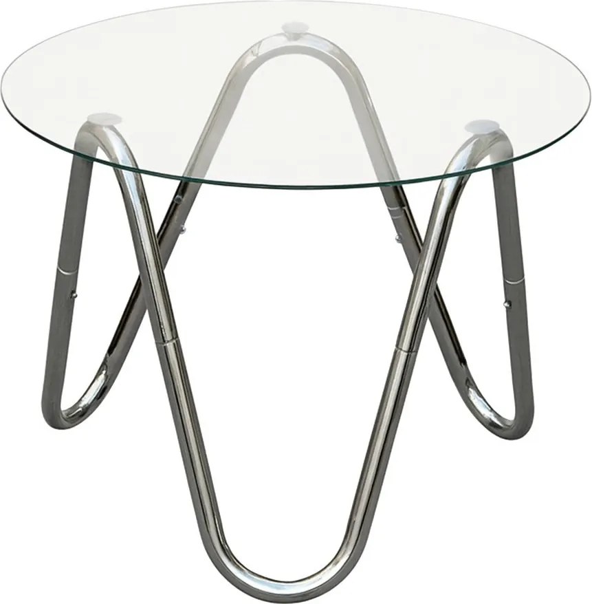 Kulatý odkládací stolek se skleněnou deskou ø 50 cm Ventana Round – Leitmotiv