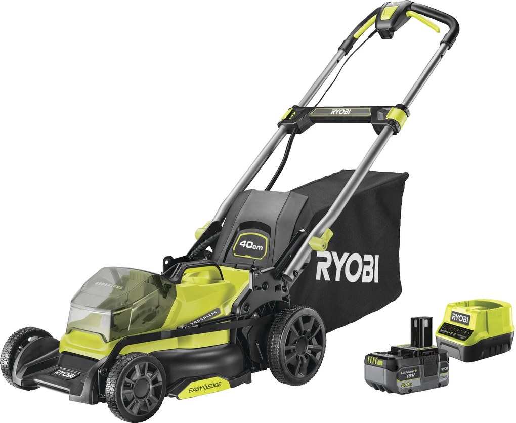 Ryobi RY18LMX40C-150 18V ONE+ Bezuhlíková sekačka na trávu záběr 40cm 5,0Ah
