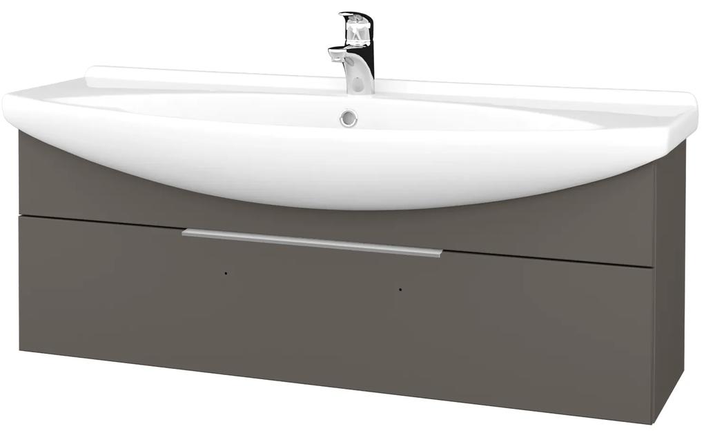 Dřevojas Koupelnová skříň TAKE IT SZZ 120 Varianta: N01 Bílá lesk / Úchytka T01 / D16 Beton tmavý