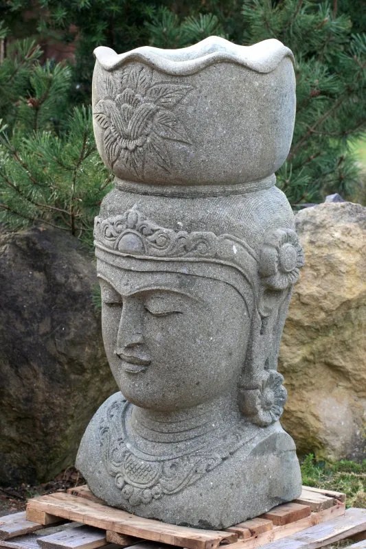 Květináč - hlava Buddha 100 cm