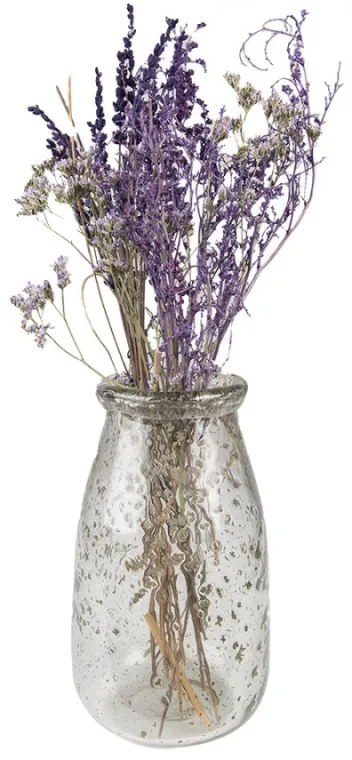 Skleněná transparentní foukaná váza Sandy – 11x20 cm