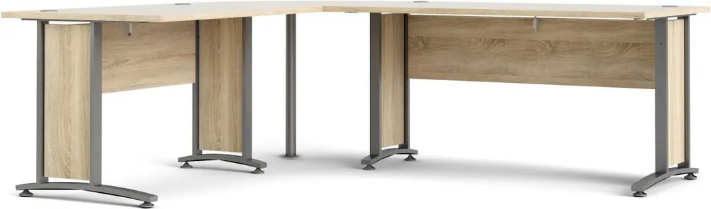 FALCO Rohový psací stůl Office 80400/72 dub sonoma/silver grey