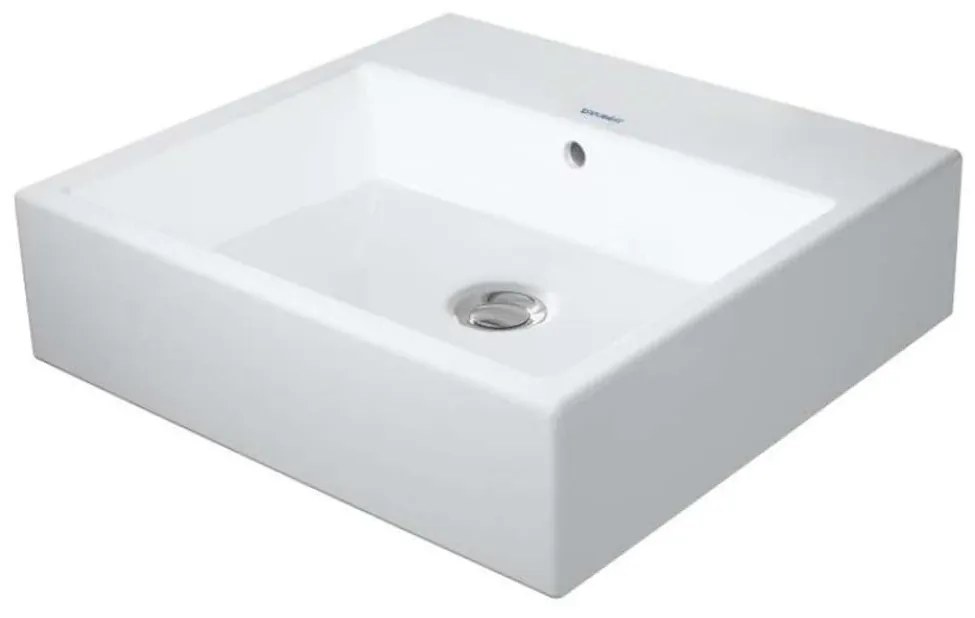 Duravit Vero Air - Umývátko 45x35 cm, s přepadem, bez otvoru pro baterii, WonderGliss, bílá 07244500601