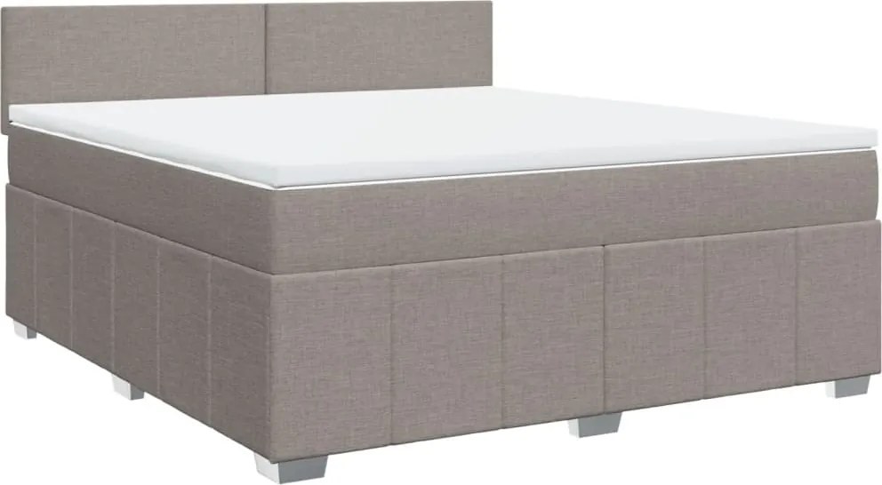 Box spring postel s matrací taupe 180x200 cm textil 3289444