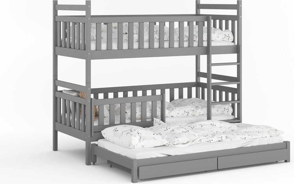 Rkids | Patrová postel Trino 90x190 Grafit