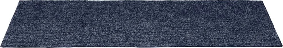 Schodové rohože samolepicí 15 ks 60 x 25 cm šedomodré obdélníkové 326917