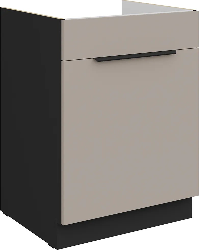 ARIA cb | dolní skříňka 60 ZL 1S dřezová | 60 cm | PREMIUM BOX | černá/béžová