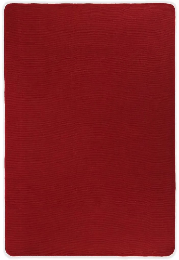 245311 vidaXL Kusový koberec z juty s latexovým podkladem 70 x 130 cm červený
