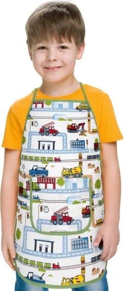 Bellatex Dětská zástěrka Město rozměr 47 x 60 cm, pro děti ve věku 5 - 8 let