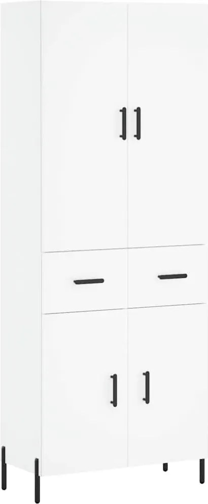 Skříň highboard bílá 69,5 x 34 x 180 cm kompozitní dřevo 3198153