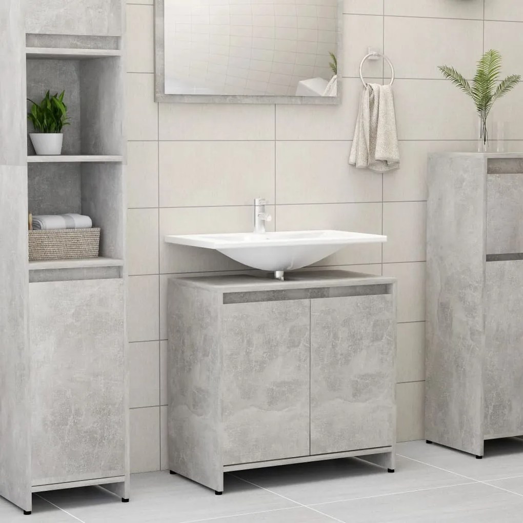 802646 vidaXL Koupelnová skříňka betonově šedá 60 x 33 x 61 cm dřevotříska